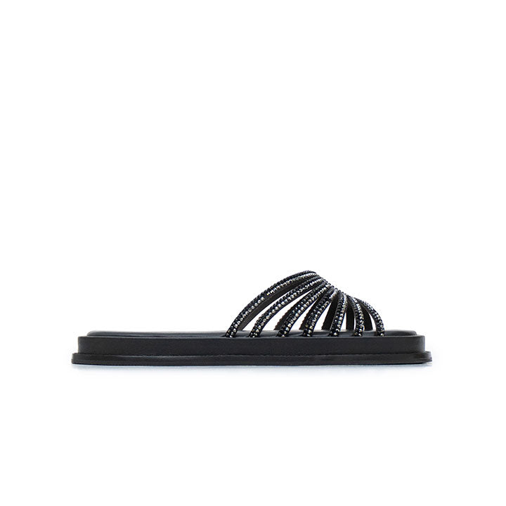 Esosa | Women's Luxury Embellished Flat Sandal| Nicoli Shoes