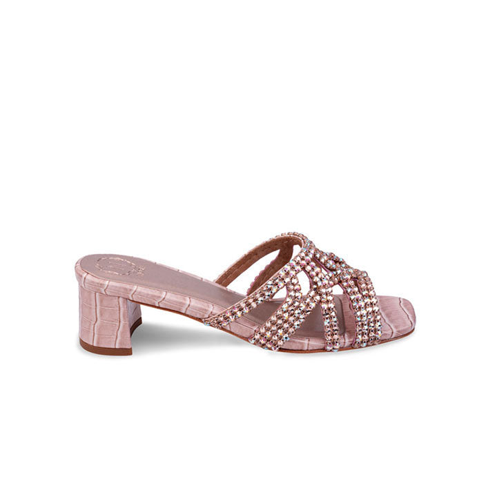Serida | Womens Luxury Embellished Box Heel | Nicoli Shoes