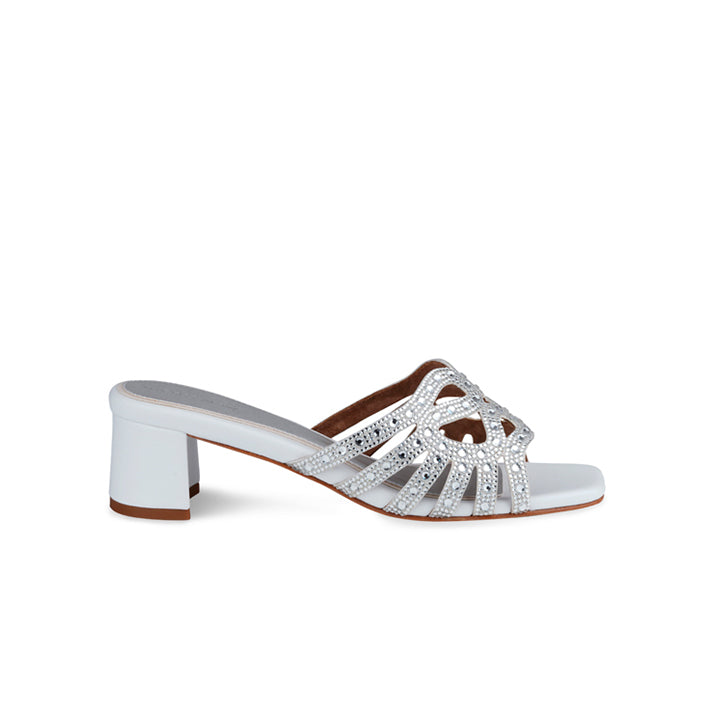Tabitha Bridal | Women's Luxury Embellished Box Heel | Nicoli Shoes